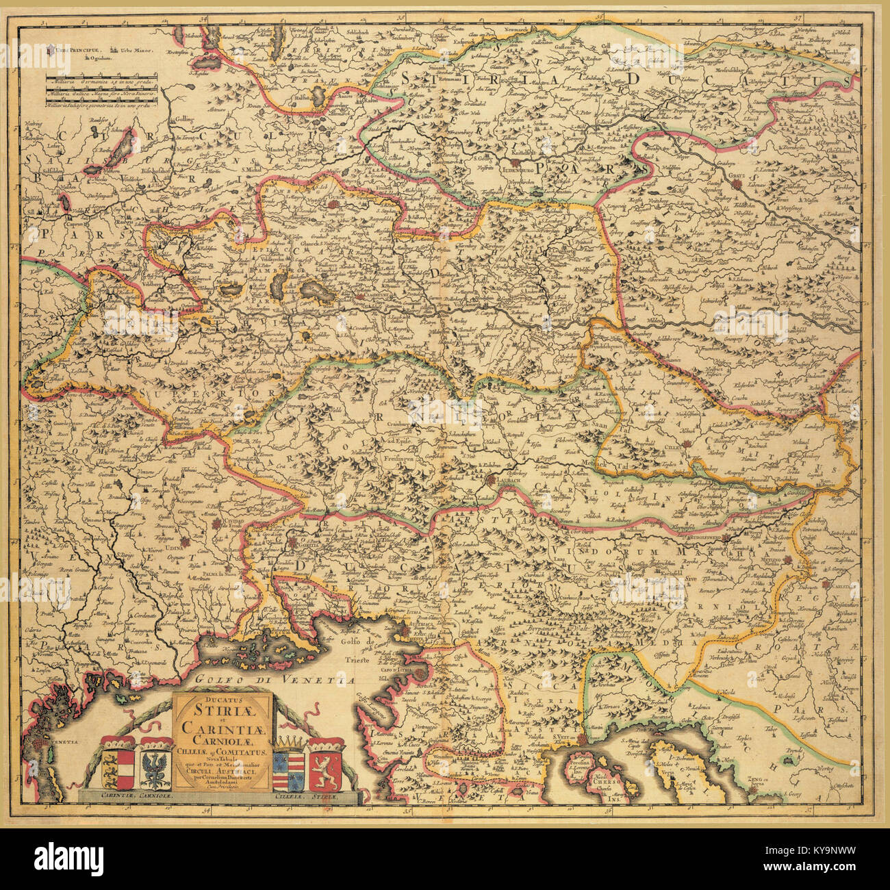 Carinthia map hi-res stock photography and images - Alamy