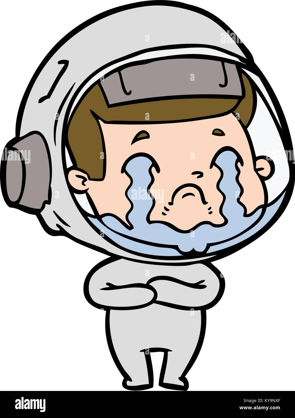 cartoon crying astronaut Stock Vector Image & Art - Alamy