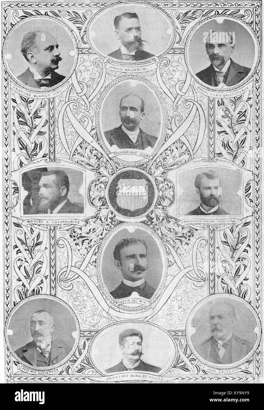 The image depicts the parliamentary representation of the Santiago ...