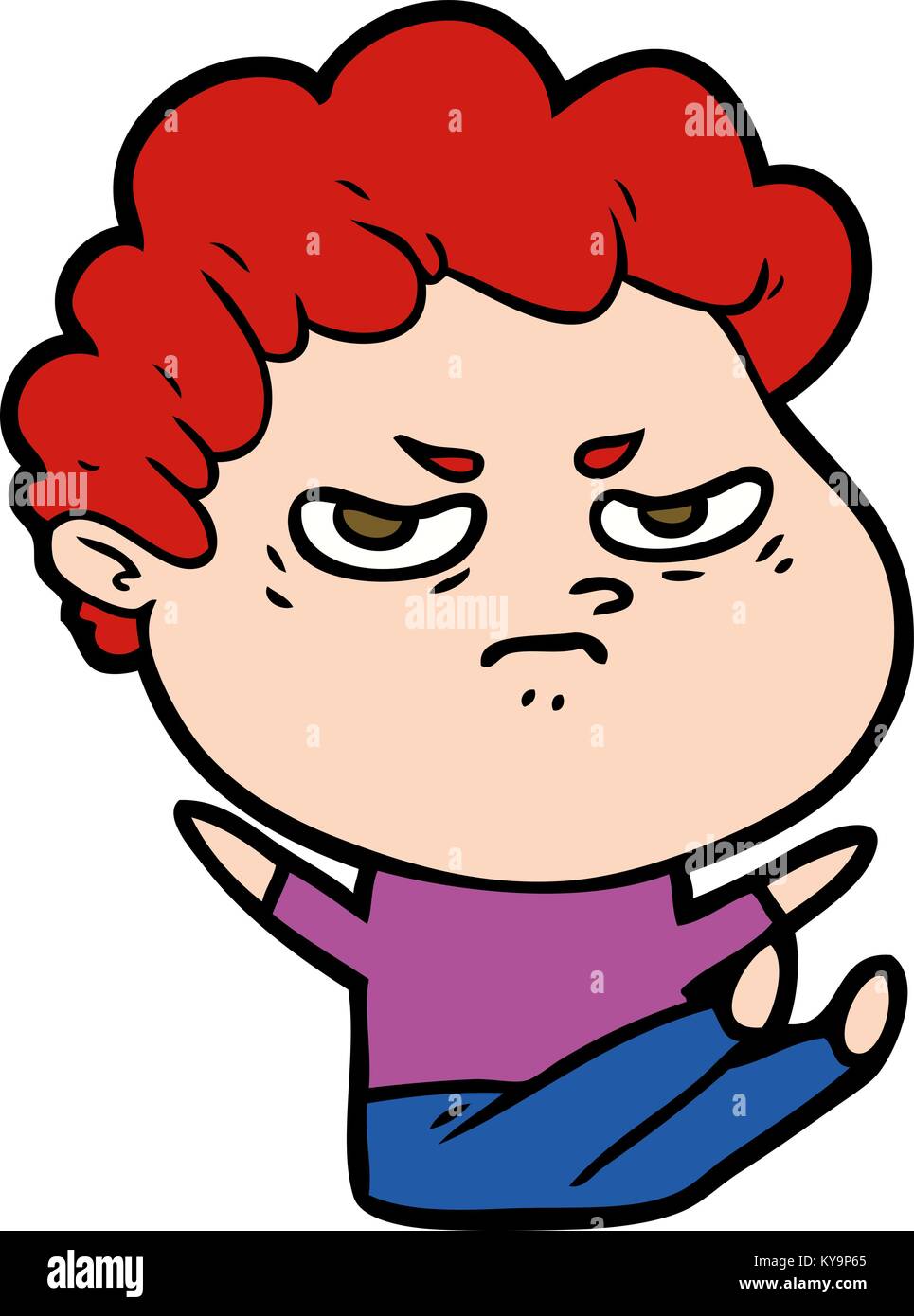 cartoon angry man Stock Vector Image & Art - Alamy