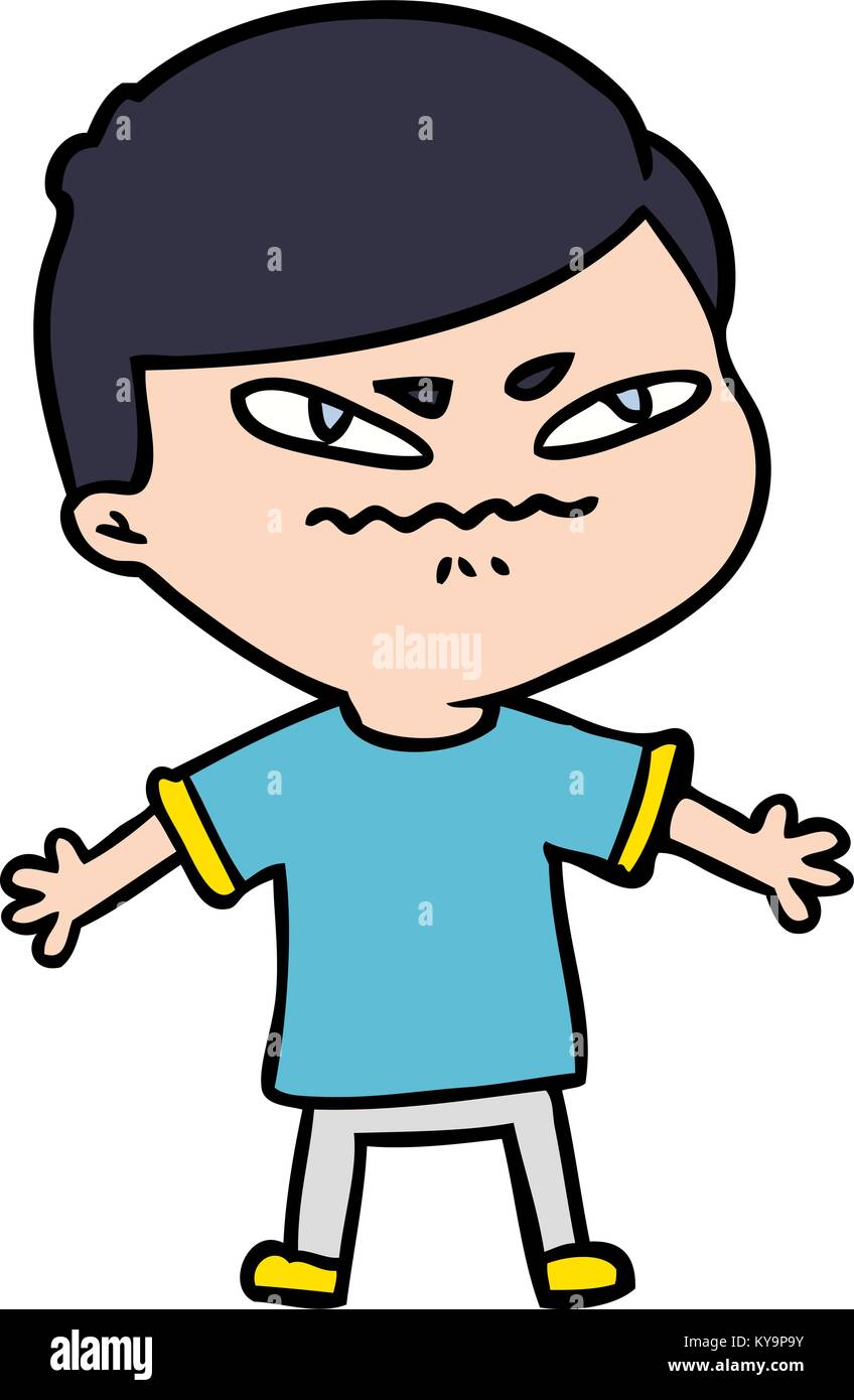 cartoon exasperated man Stock Vector Image & Art - Alamy