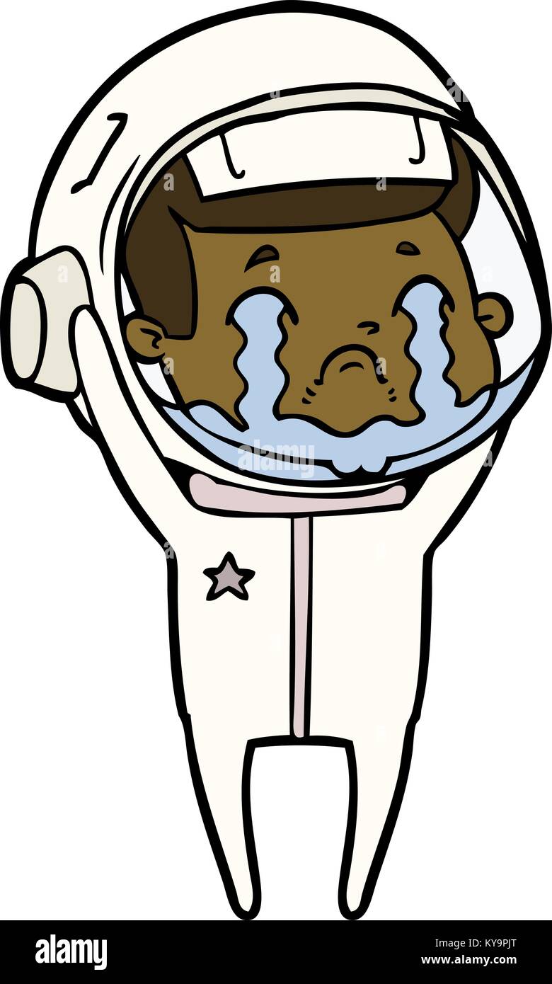cartoon crying astronaut Stock Vector Image & Art - Alamy