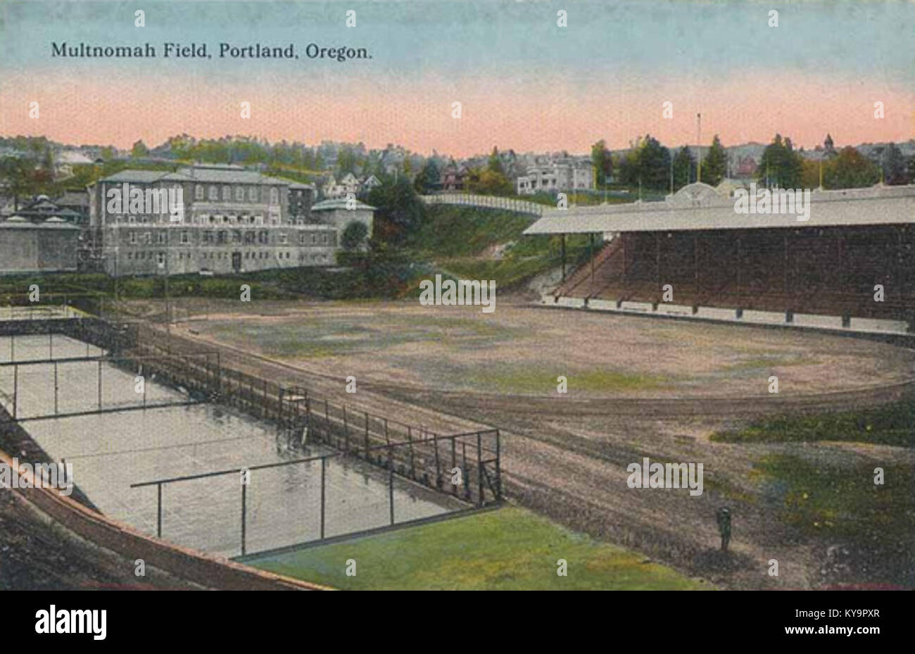 Multnomah Field postcard (1 Stock Photo - Alamy