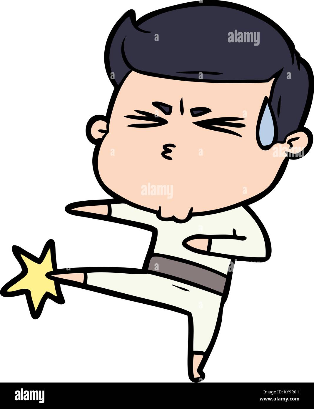 cartoon man sweating Stock Vector Image & Art - Alamy