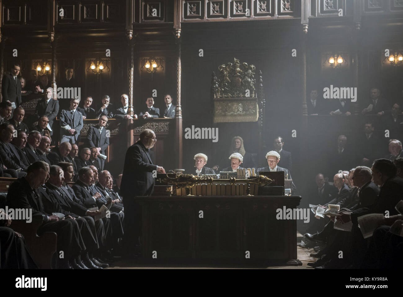 Churchill darkest hour film still hi-res stock photography and images ...