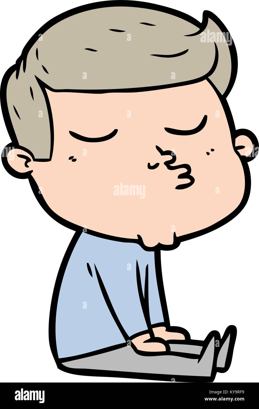 cartoon model guy pouting Stock Vector Image & Art - Alamy