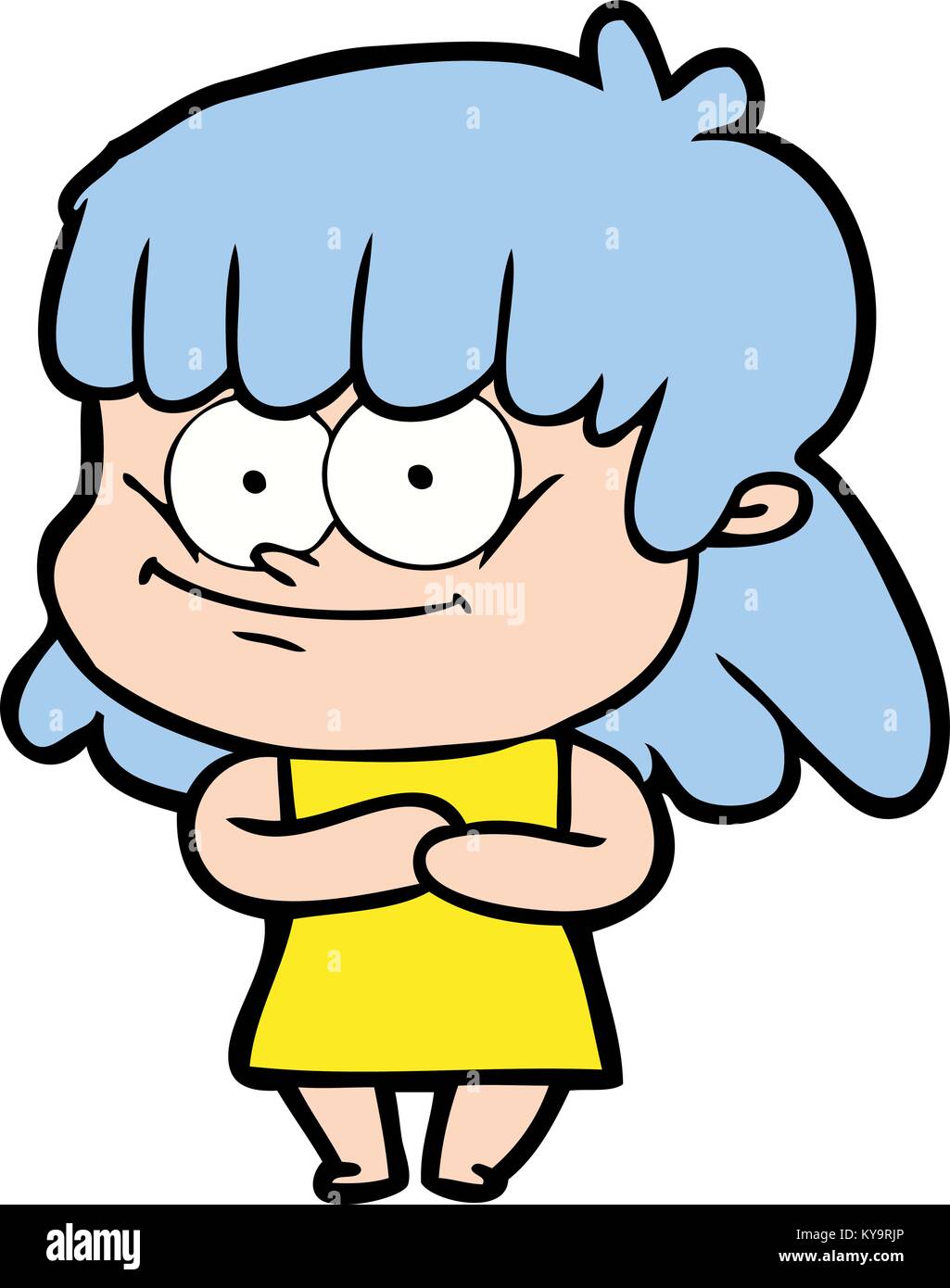 cartoon smiling woman Stock Vector Image & Art - Alamy