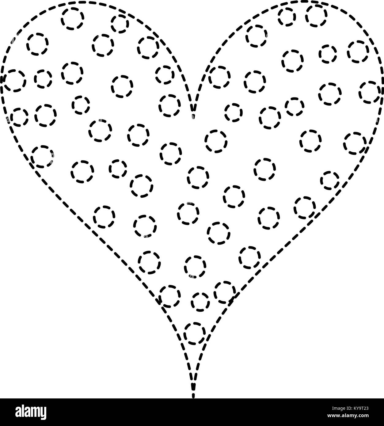 Dotted heart shape Black and White Stock Photos & Images - Alamy