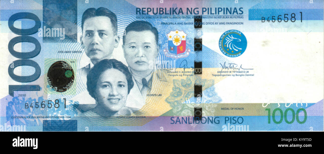 New PHP1000 Banknote (Obverse Stock Photo - Alamy