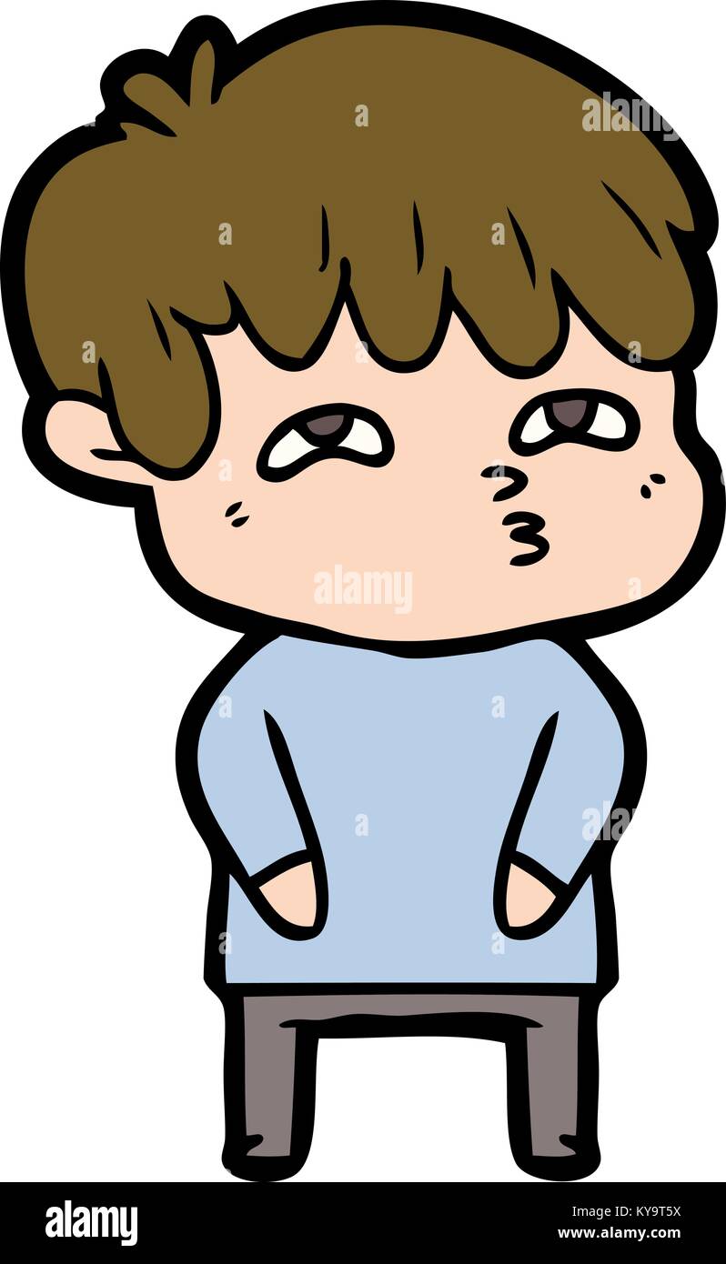 cartoon curious man Stock Vector Image & Art - Alamy