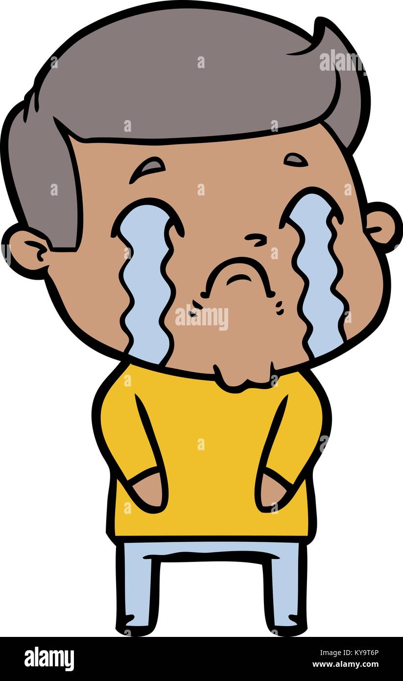 cartoon man crying Stock Vector Image & Art - Alamy