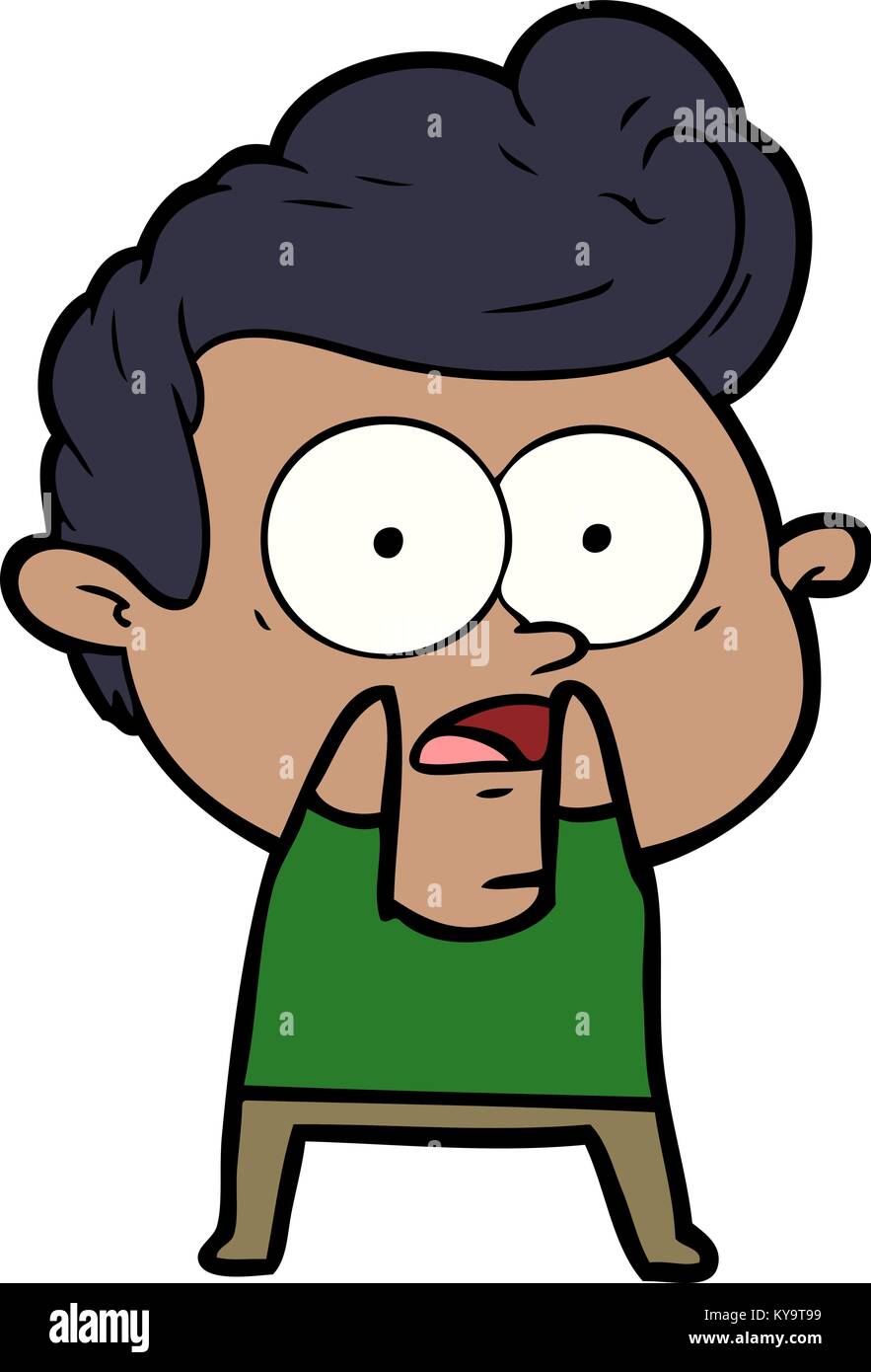 cartoon staring man Stock Vector Image & Art - Alamy