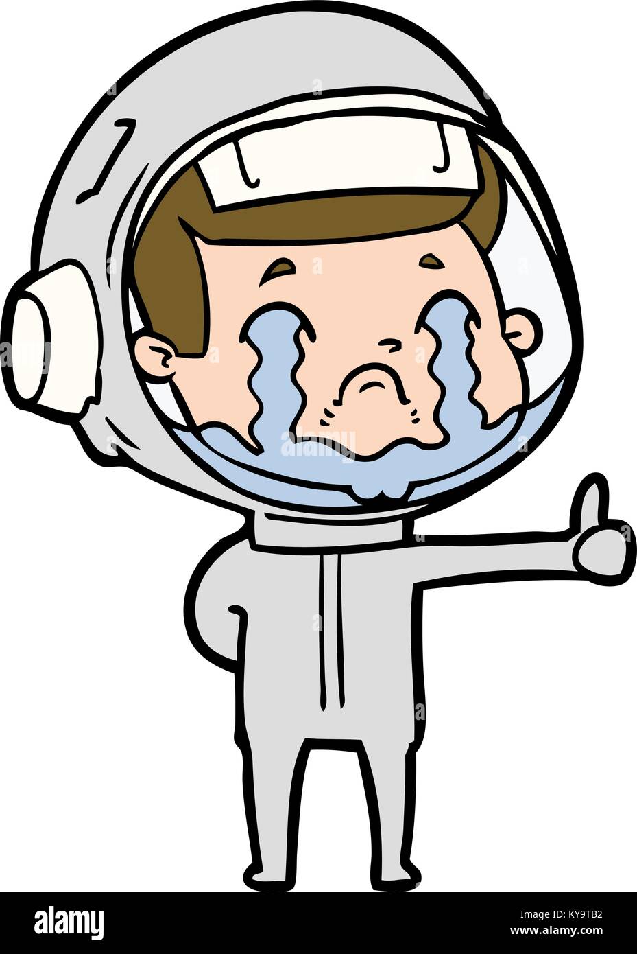 cartoon crying astronaut Stock Vector Image & Art - Alamy