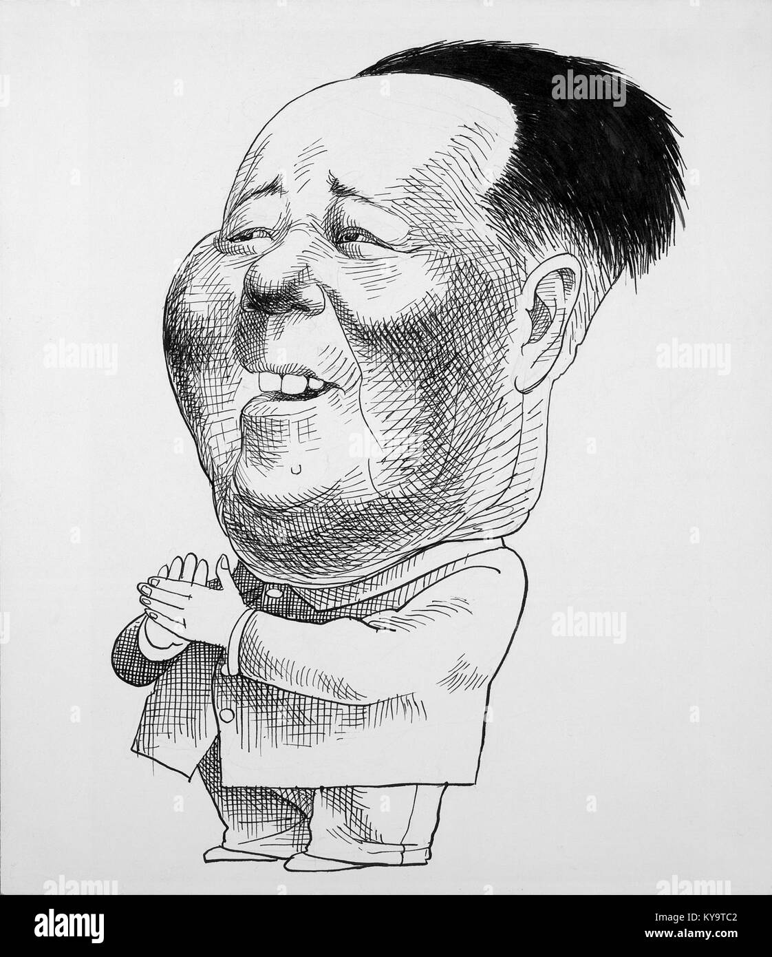 Edmund S. Valtman's artwork depicts Mao Zedong, founder of the People's ...