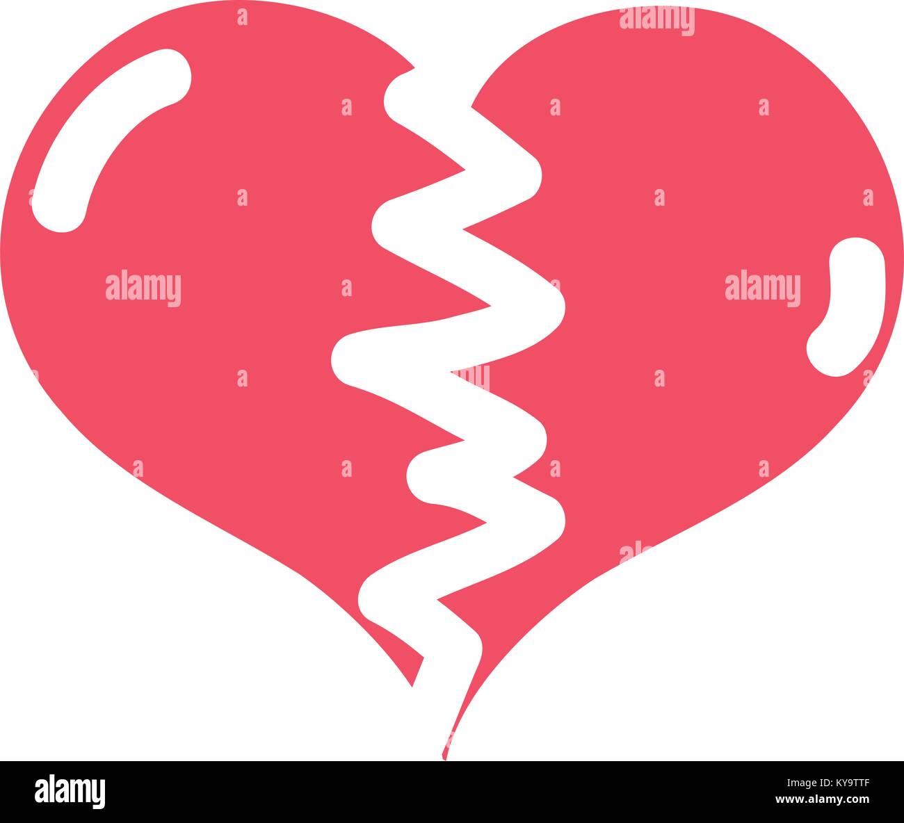 colorful heart symbol of love broken design Stock Vector Image & Art ...