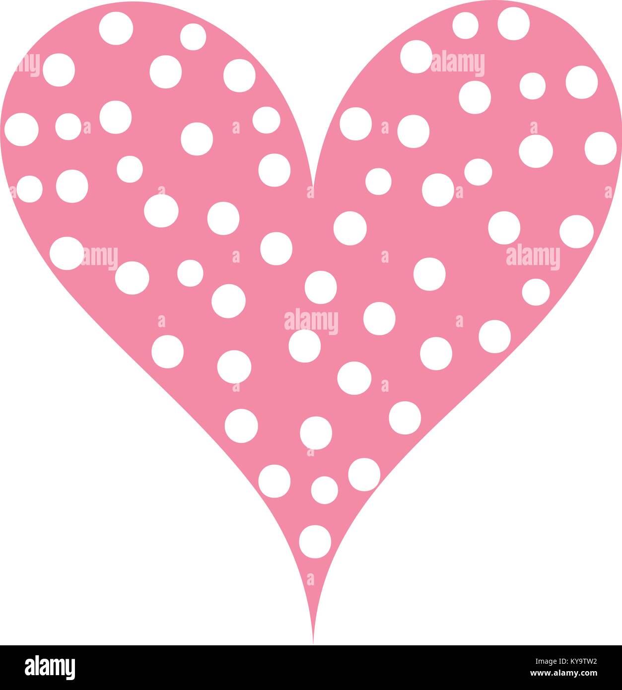 colorful heart love with points design decoration Stock Vector Image ...