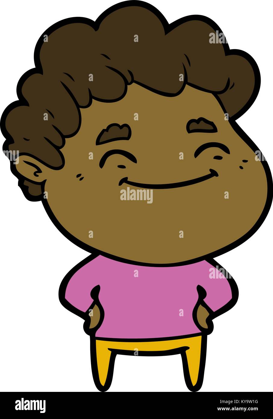 cartoon friendly man Stock Vector Image & Art - Alamy