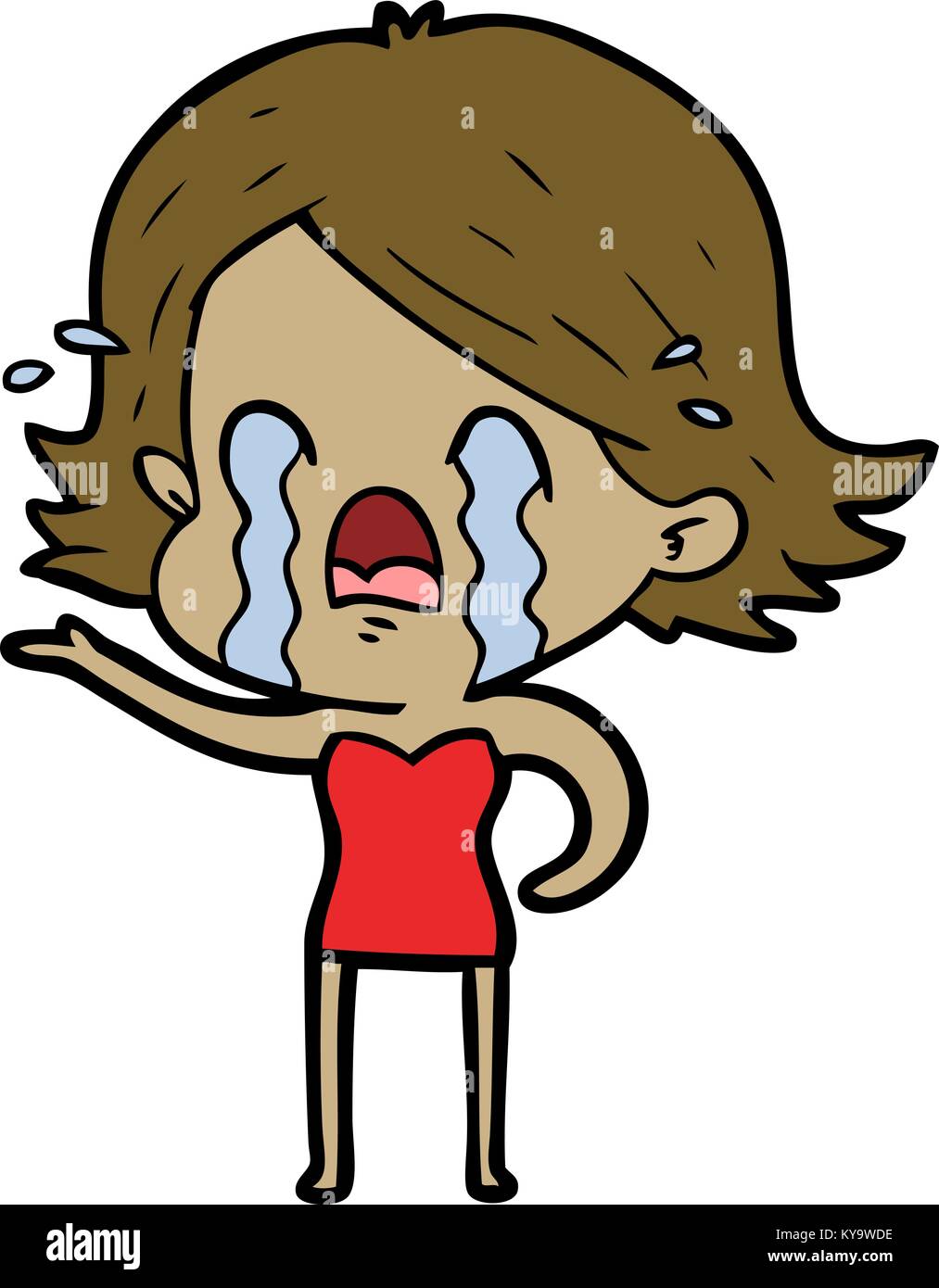 cartoon woman crying Stock Vector Image & Art - Alamy