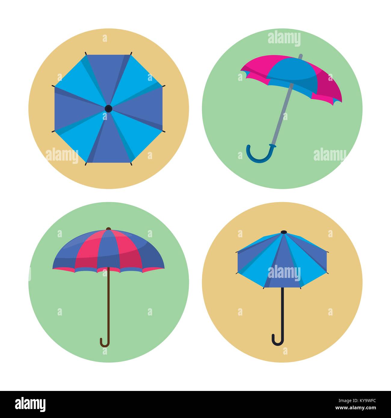 Umbrella icons set Stock Vector Image & Art - Alamy