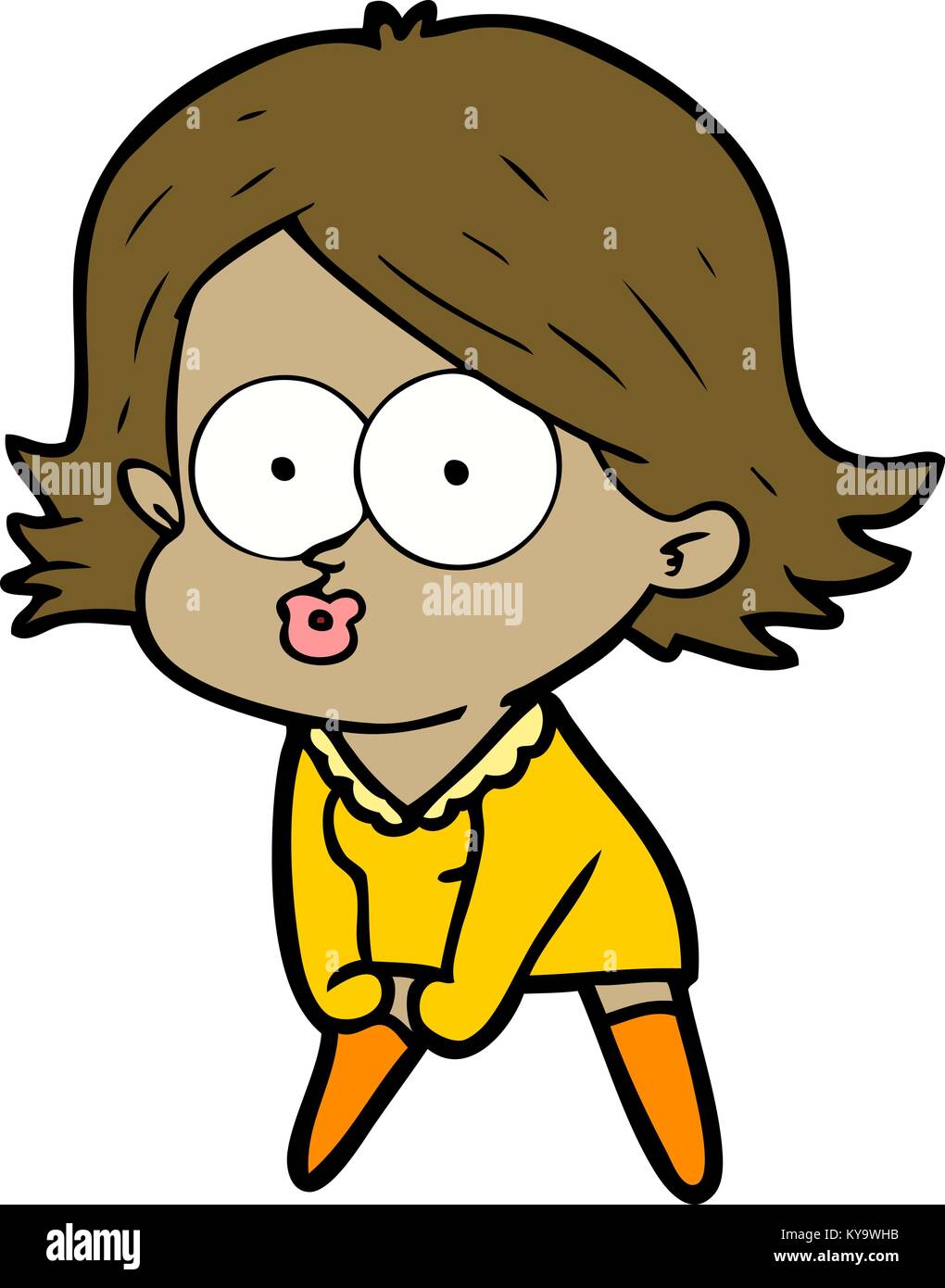 cartoon girl pouting Stock Vector Image & Art - Alamy