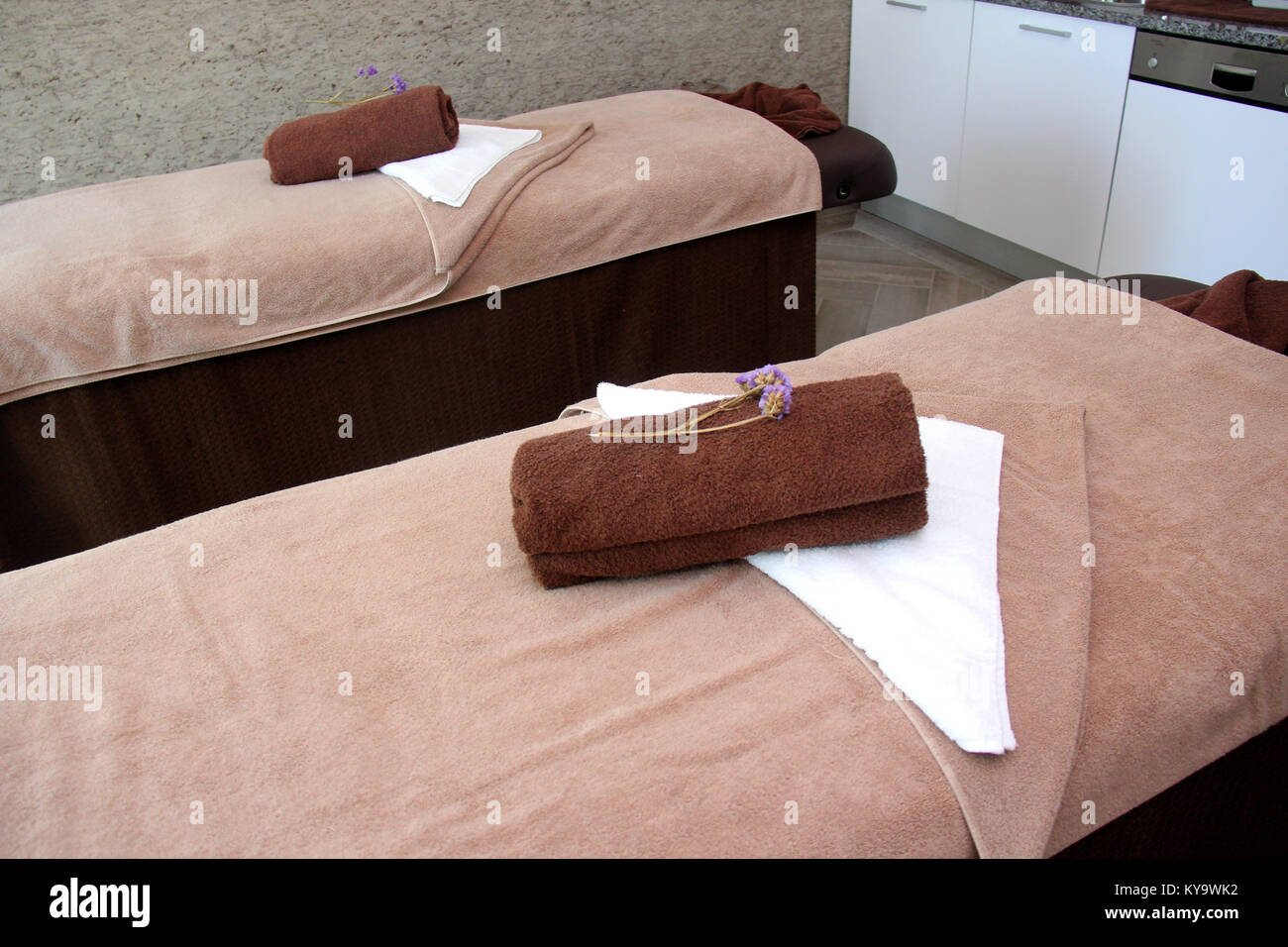 Spa type massage treatment room Stock Photo - Alamy