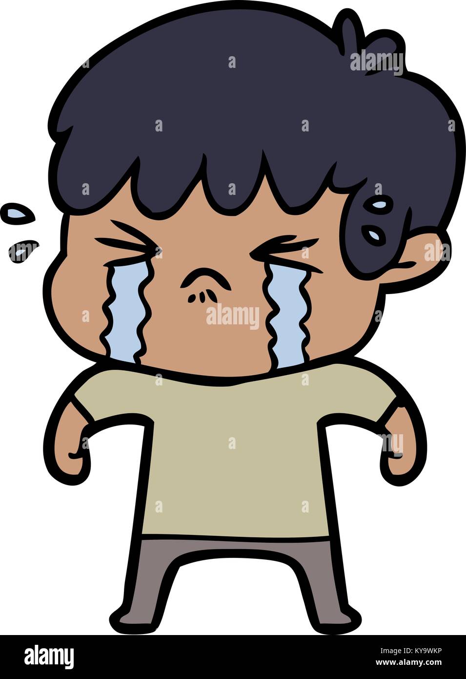 cartoon boy crying Stock Vector Image & Art - Alamy