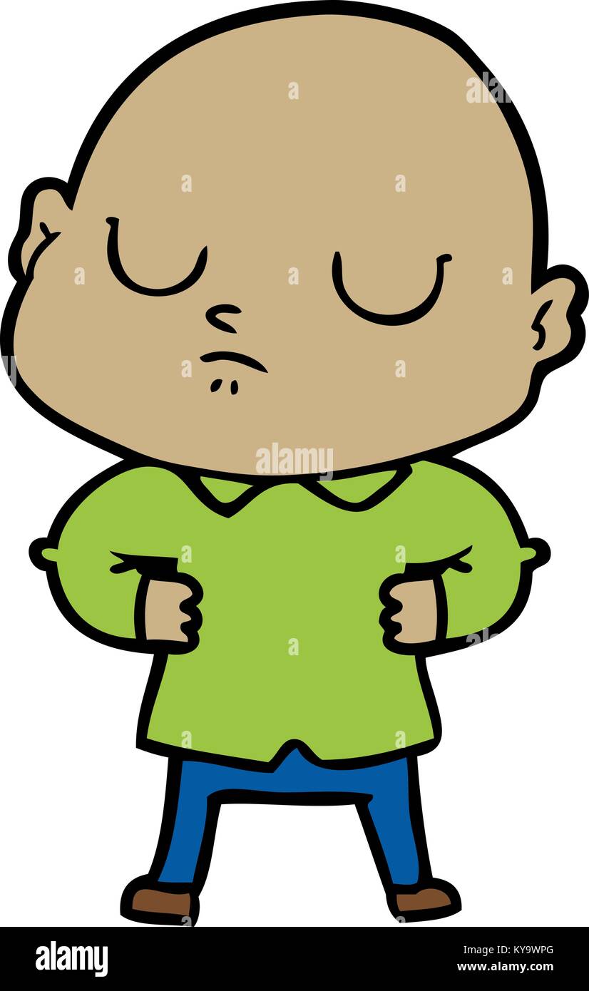 cartoon bald man Stock Vector Image & Art - Alamy