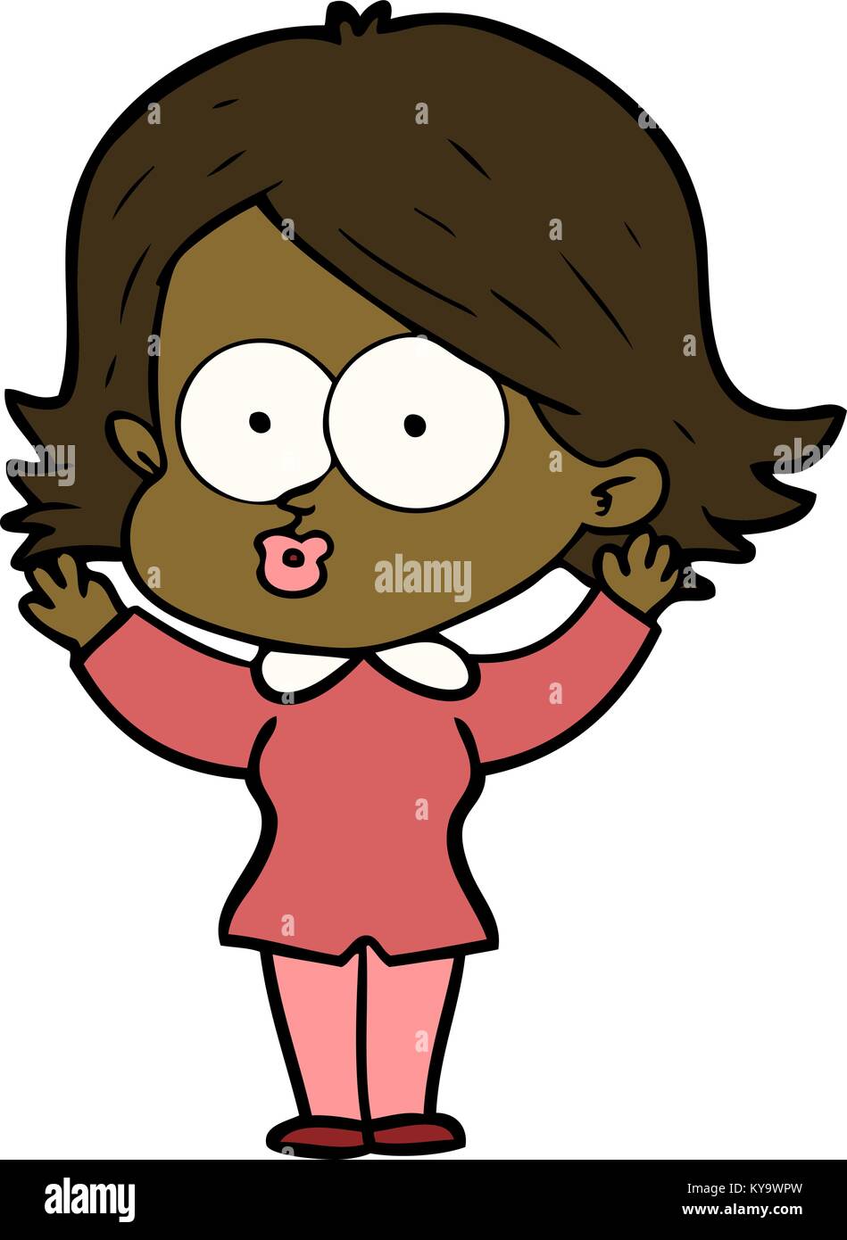 cartoon girl pouting Stock Vector Image & Art - Alamy