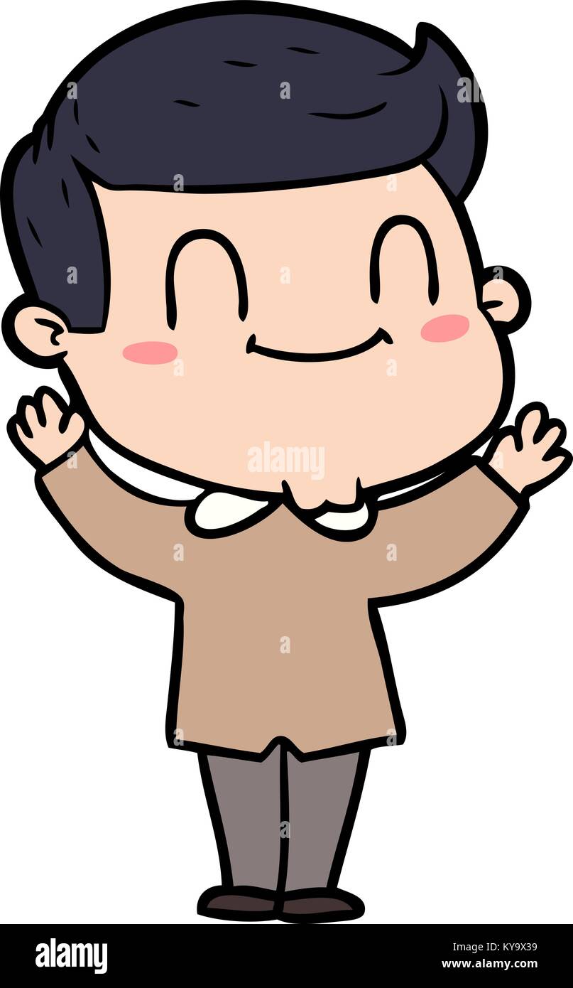 cartoon friendly man Stock Vector Image & Art - Alamy