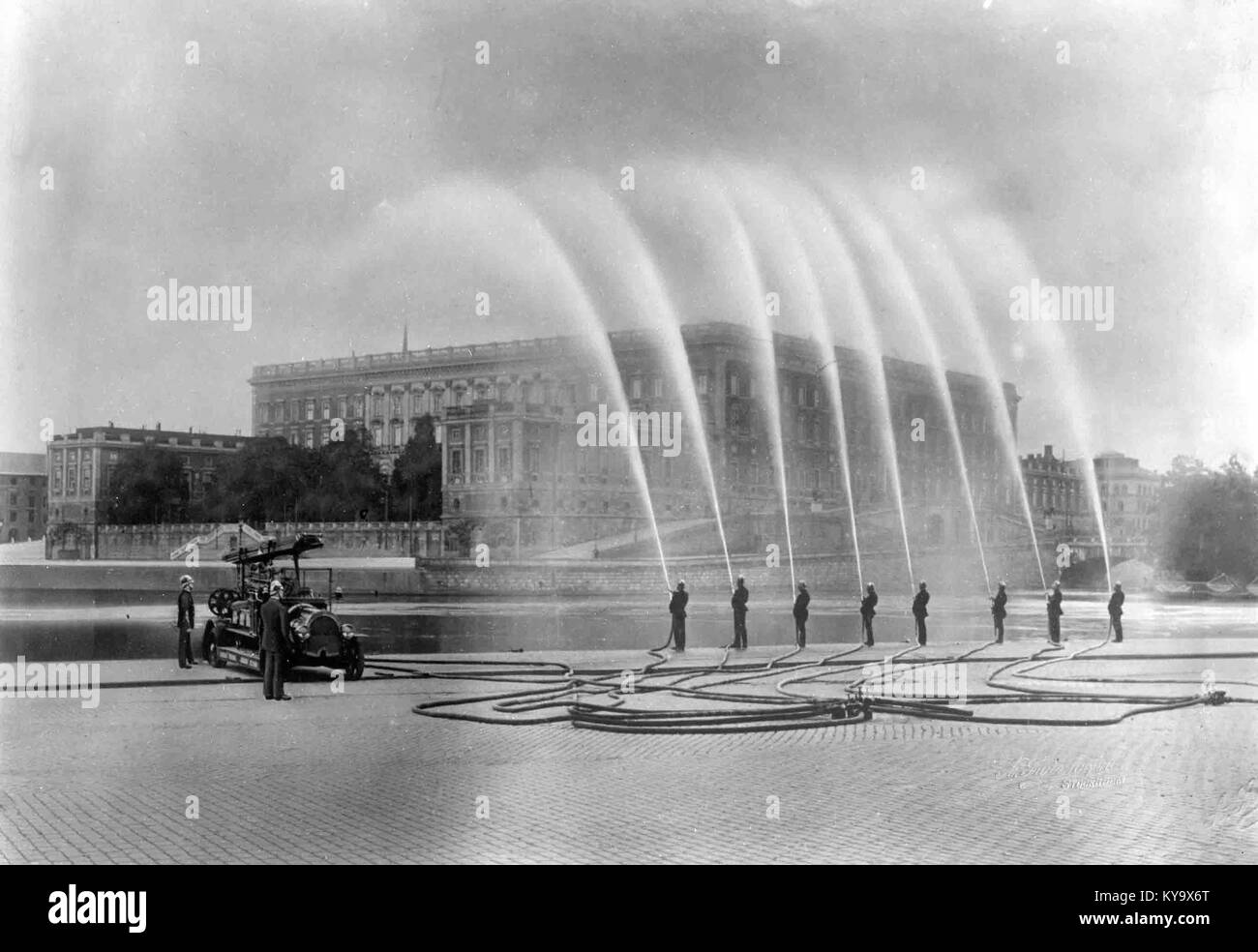 Fire brigade area Black and White Stock Photos & Images - Alamy