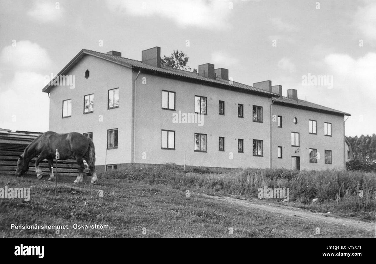 Photograph of a retirement home in Oskarström, Halland, Sweden, showing ...