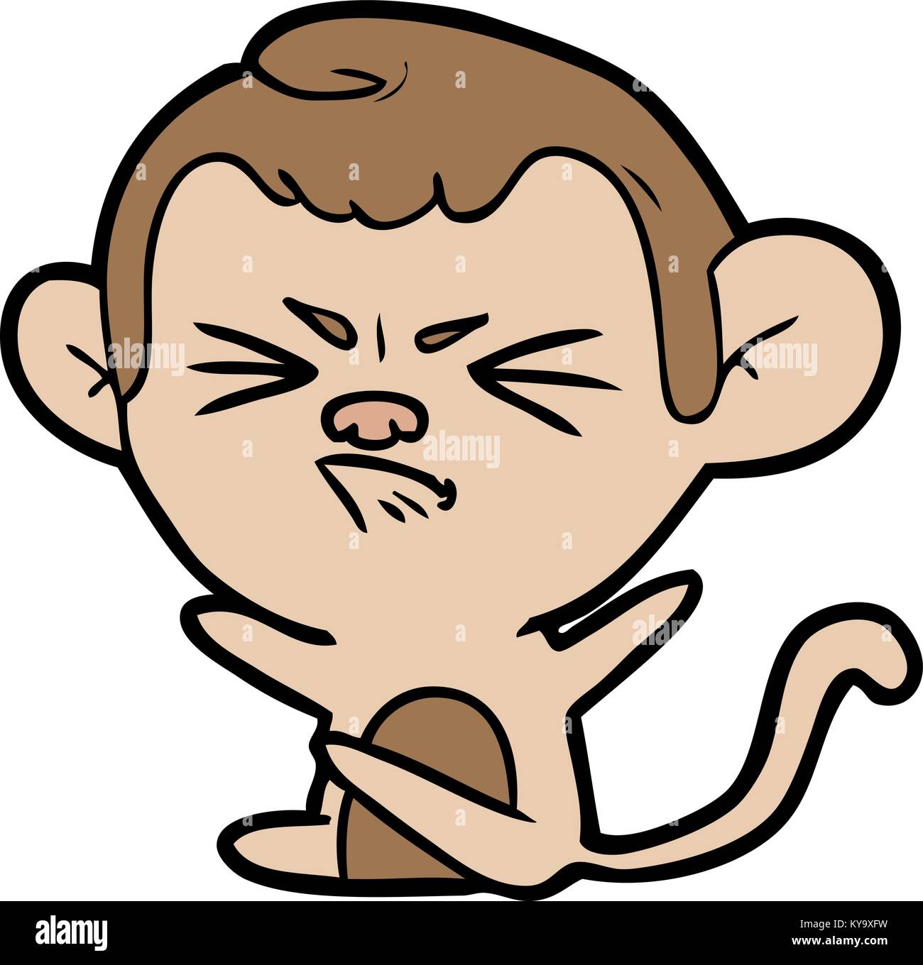 cartoon angry monkey Stock Vector Image & Art - Alamy