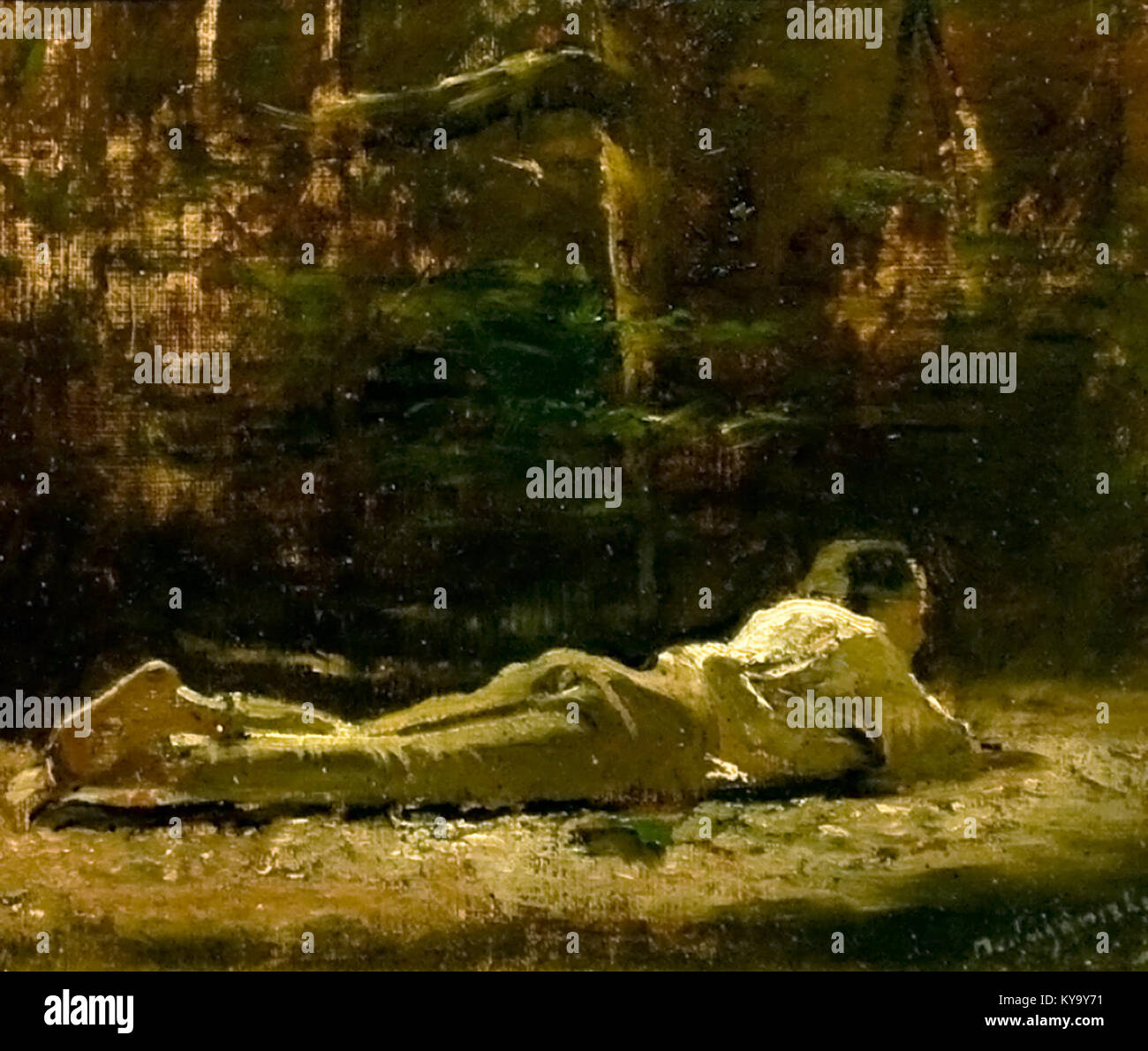 The painting 'Tramp' by Mednyánszky captures the somber, solitary ...