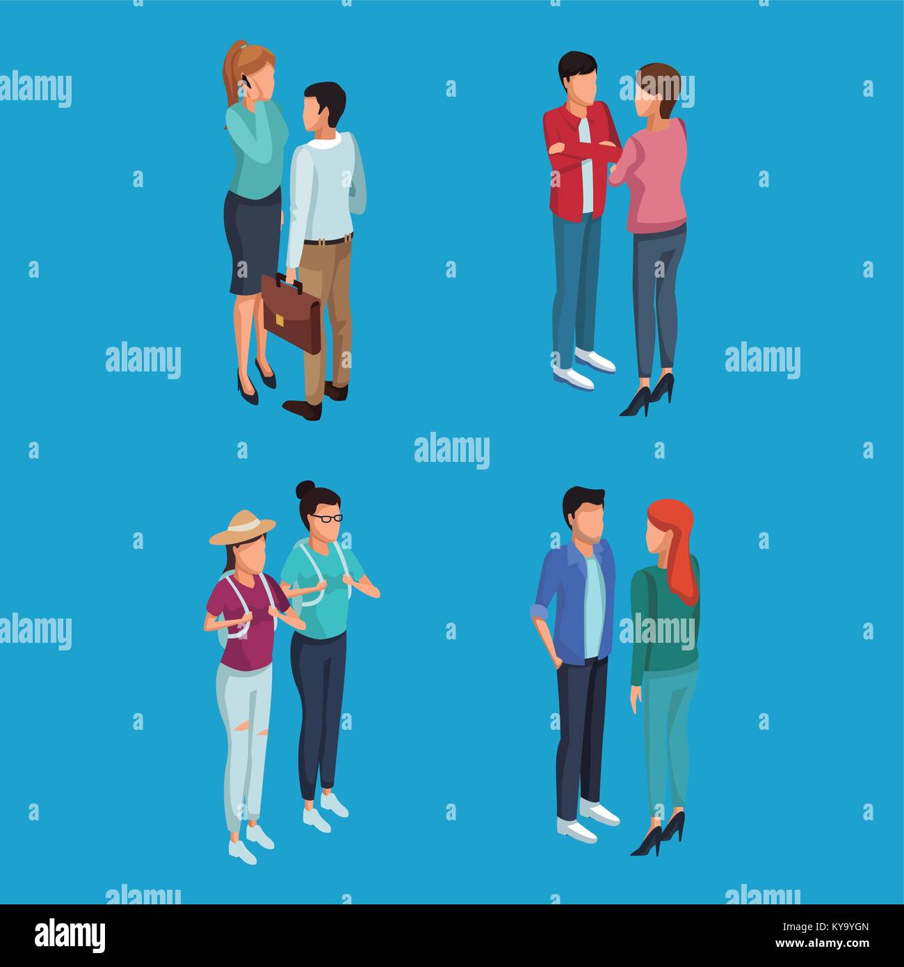 Group young fitness women Stock Vector Images - Alamy