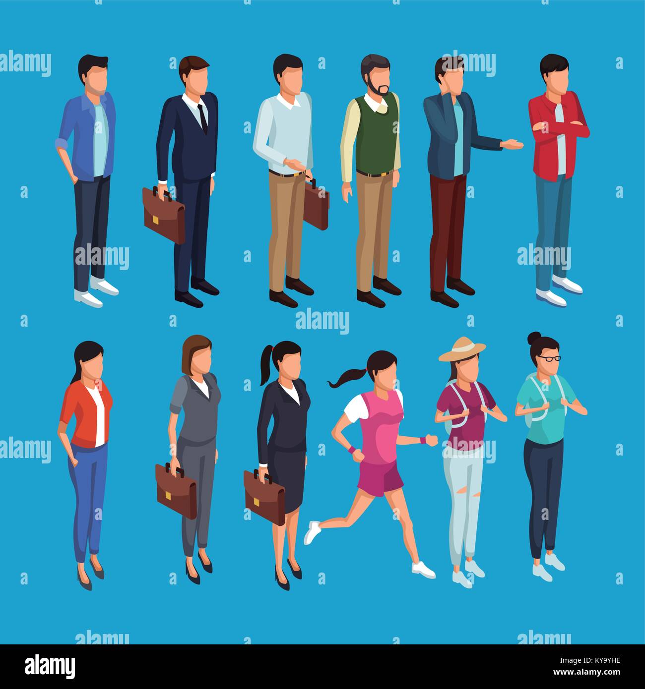 Group young fitness women Stock Vector Images - Alamy