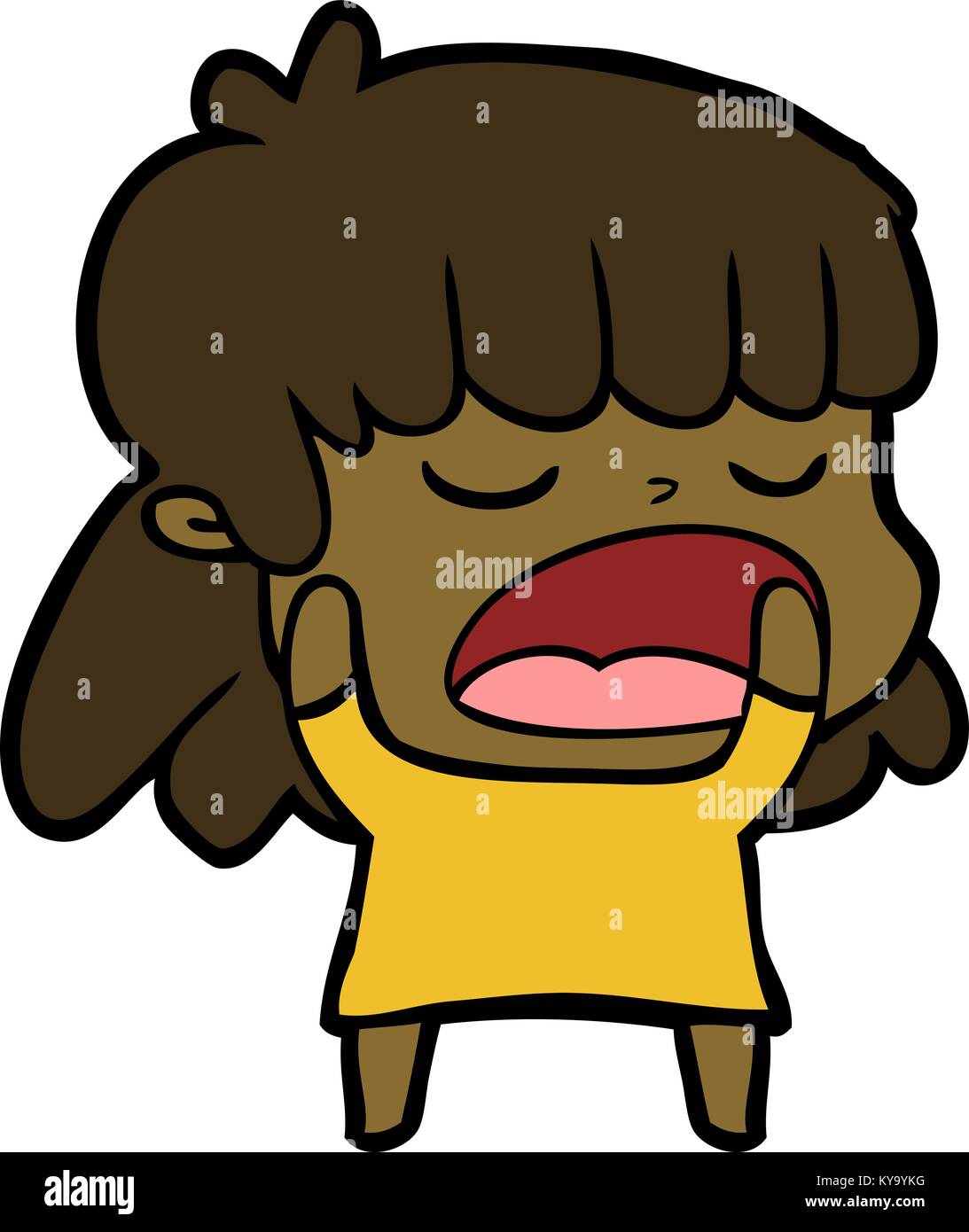 cartoon woman talking loudly Stock Vector Image & Art - Alamy
