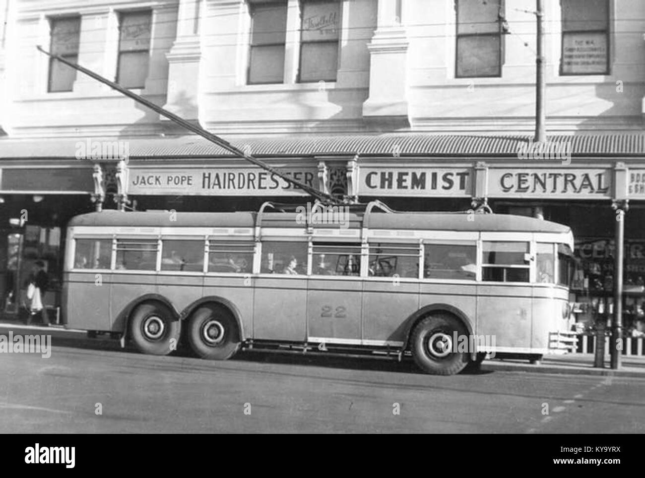 Old trolleybus Black and White Stock Photos & Images - Alamy