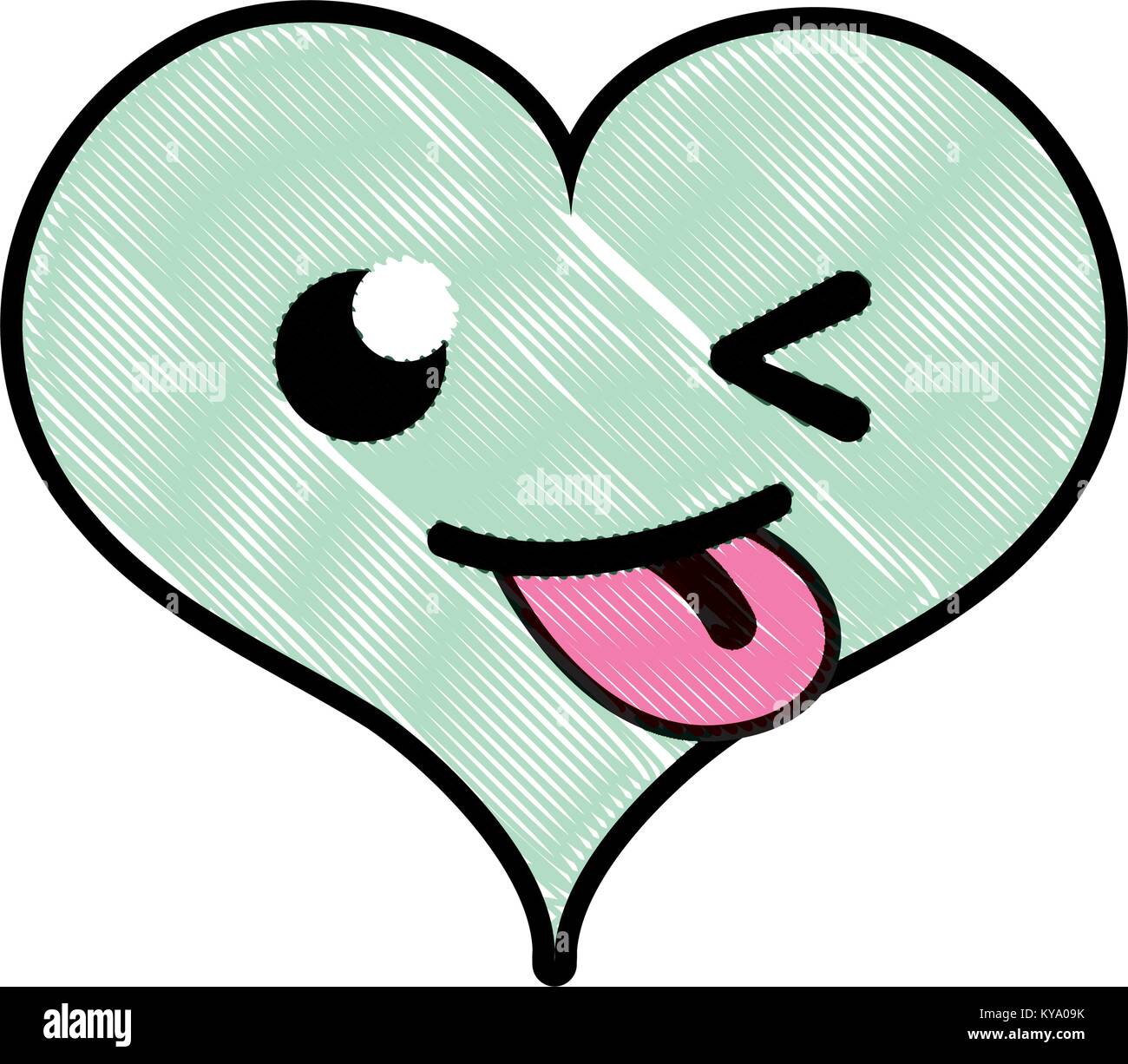 grated funny heart passion kawaii character Stock Vector Image & Art ...