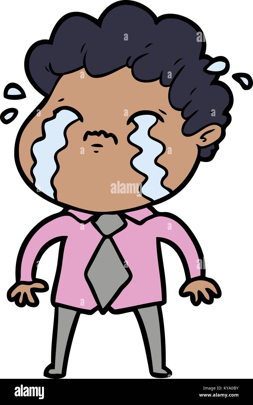 cartoon man crying Stock Vector Image & Art - Alamy