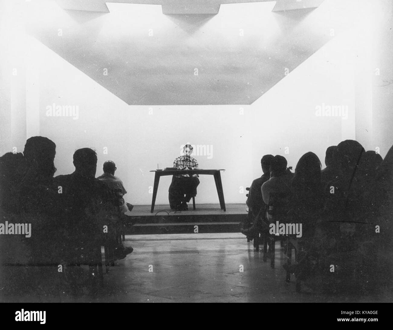 Roque Dalton, a Salvadoran poet, is displayed in the Manuel Galich Room ...