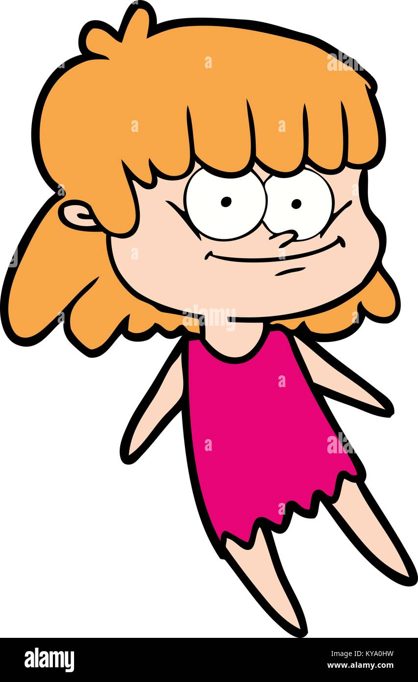 cartoon smiling woman Stock Vector Image & Art - Alamy