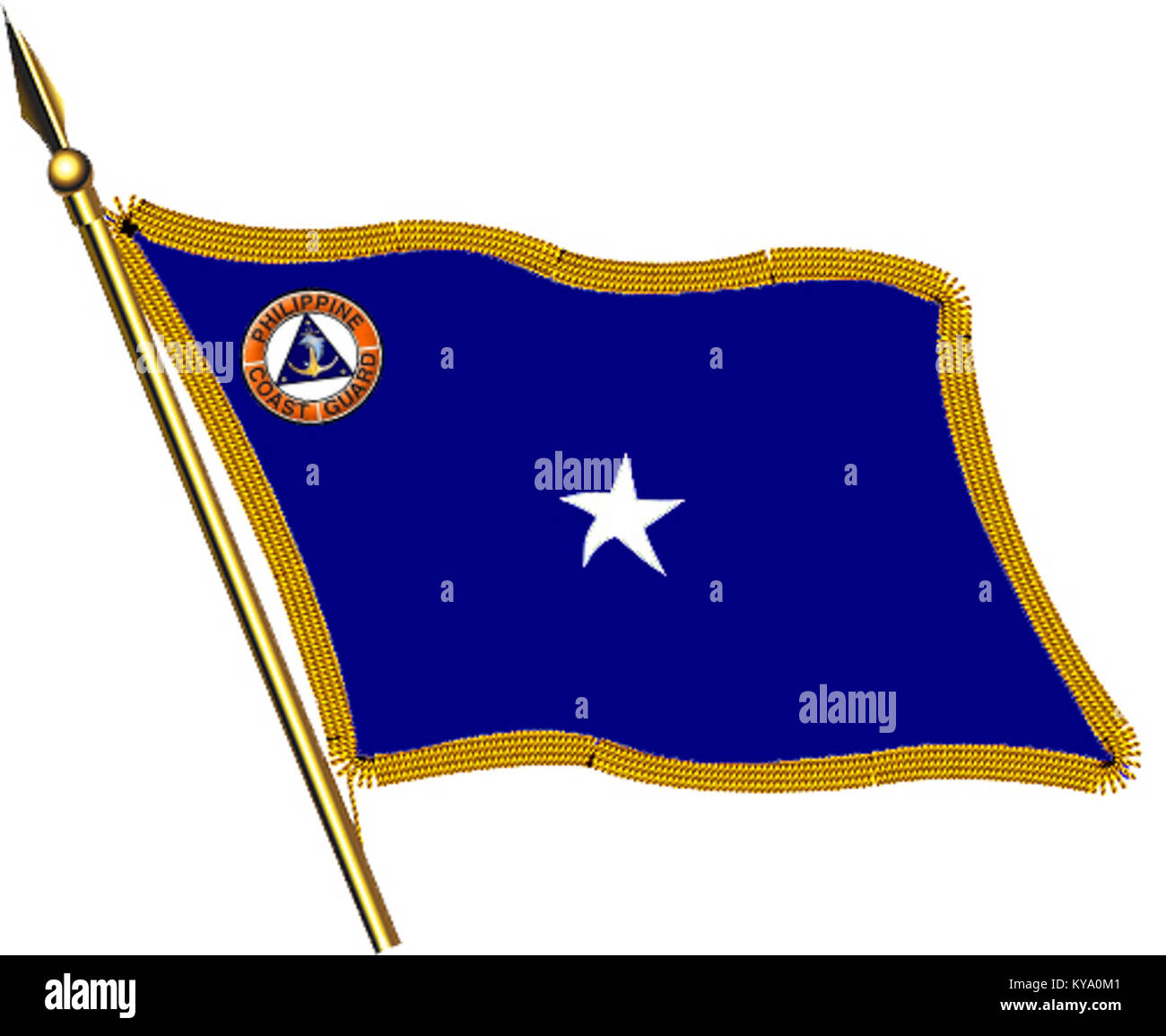 Philippine Coast Guard Commodore's Flag Stock Photo - Alamy