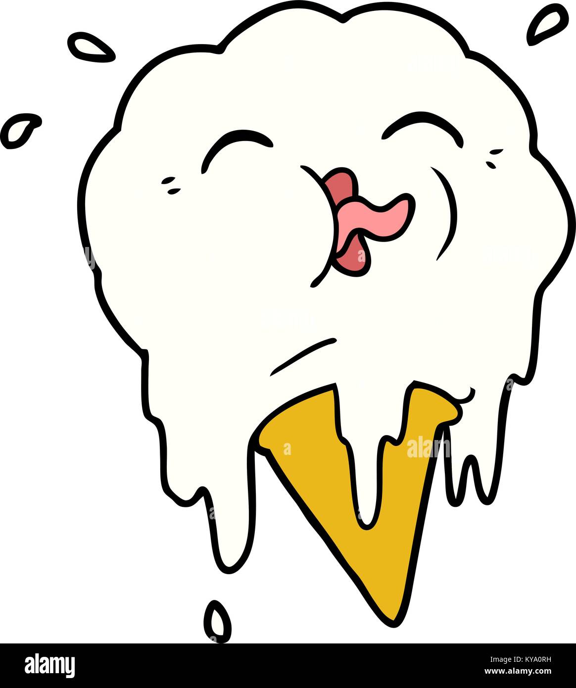 cartoon melting ice cream Stock Vector Image & Art - Alamy