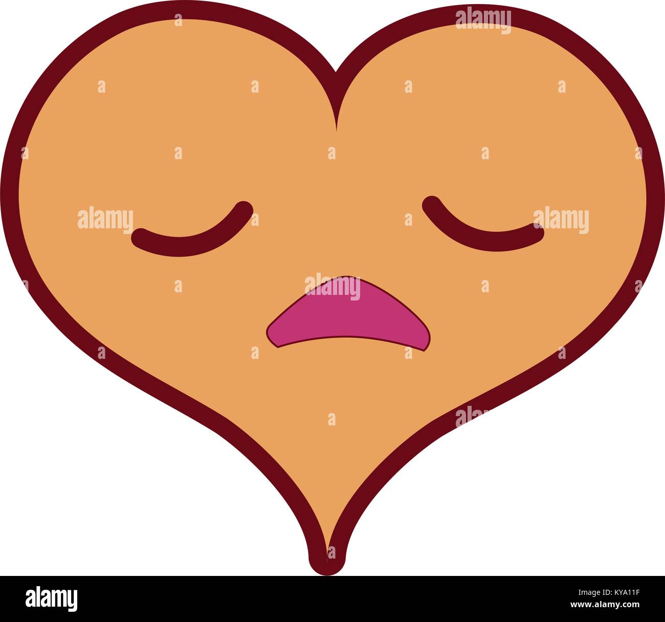 Line color sad emoji hi-res stock photography and images - Alamy