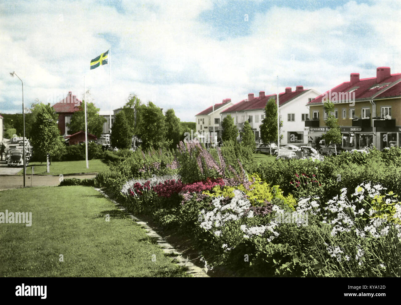 An image of the upper square in ,sele, a town in Lappland, Sweden ...