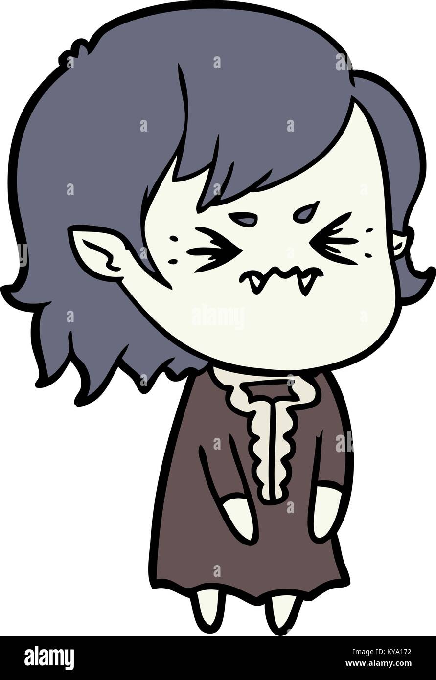 annoyed cartoon vampire girl Stock Vector Image & Art - Alamy