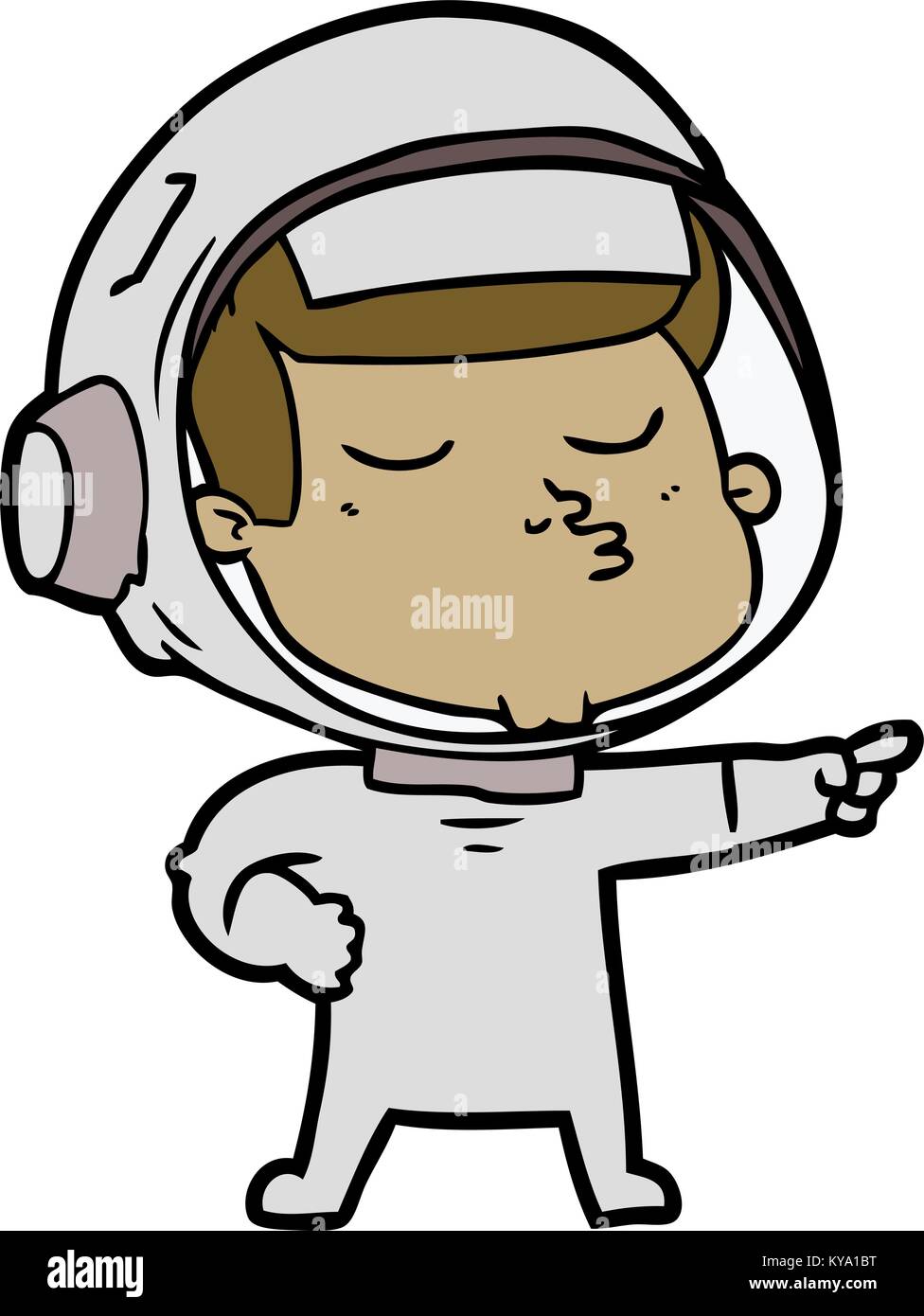 cartoon confident astronaut Stock Vector Image & Art - Alamy