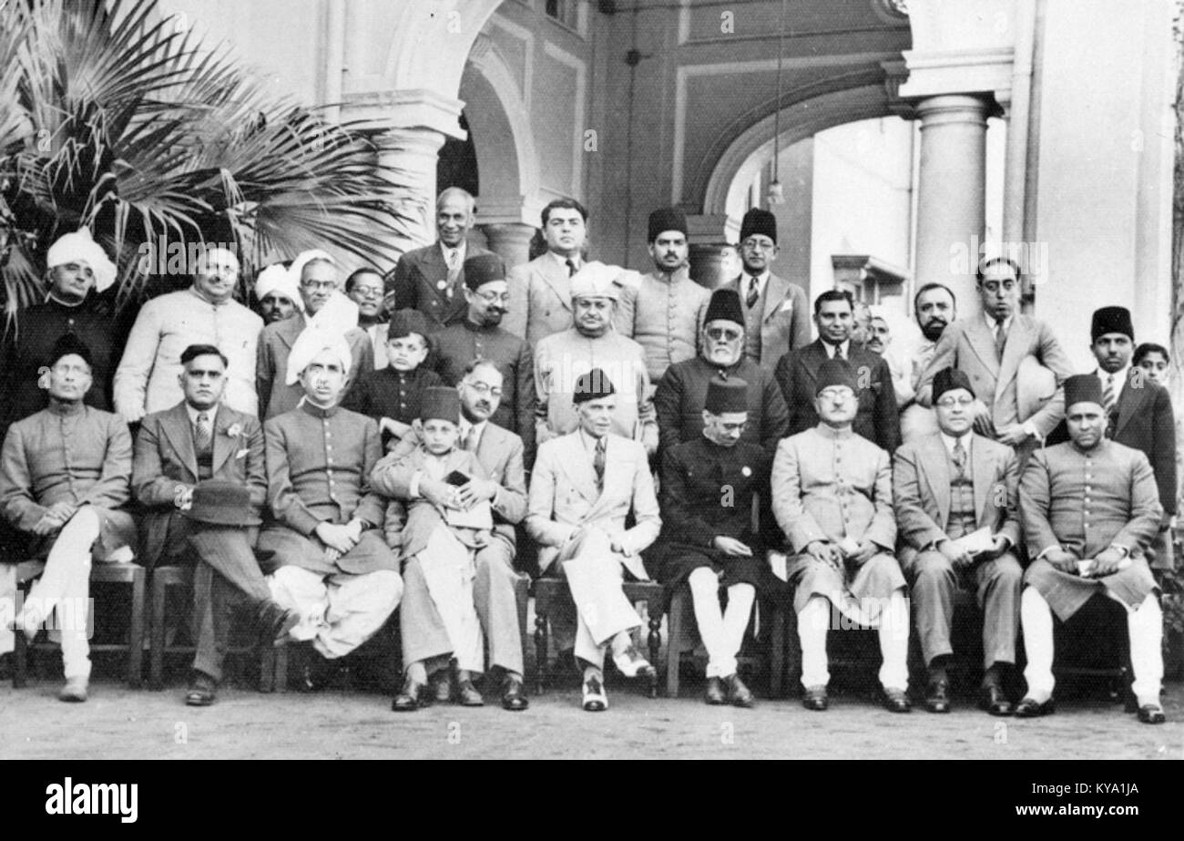This 1940 photo captures the leaders of the Muslim League in India ...