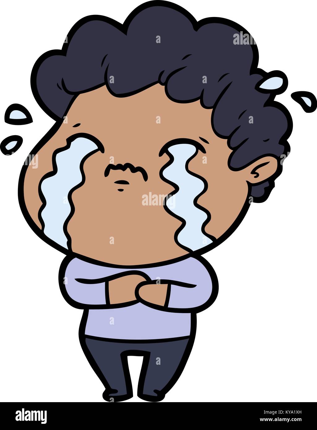 cartoon man crying Stock Vector Image & Art - Alamy