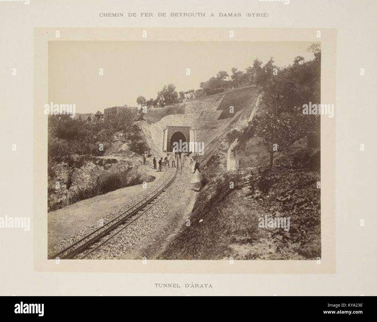 The Araya Tunnel, part of the Beyrouth-Damas railway line, is a ...